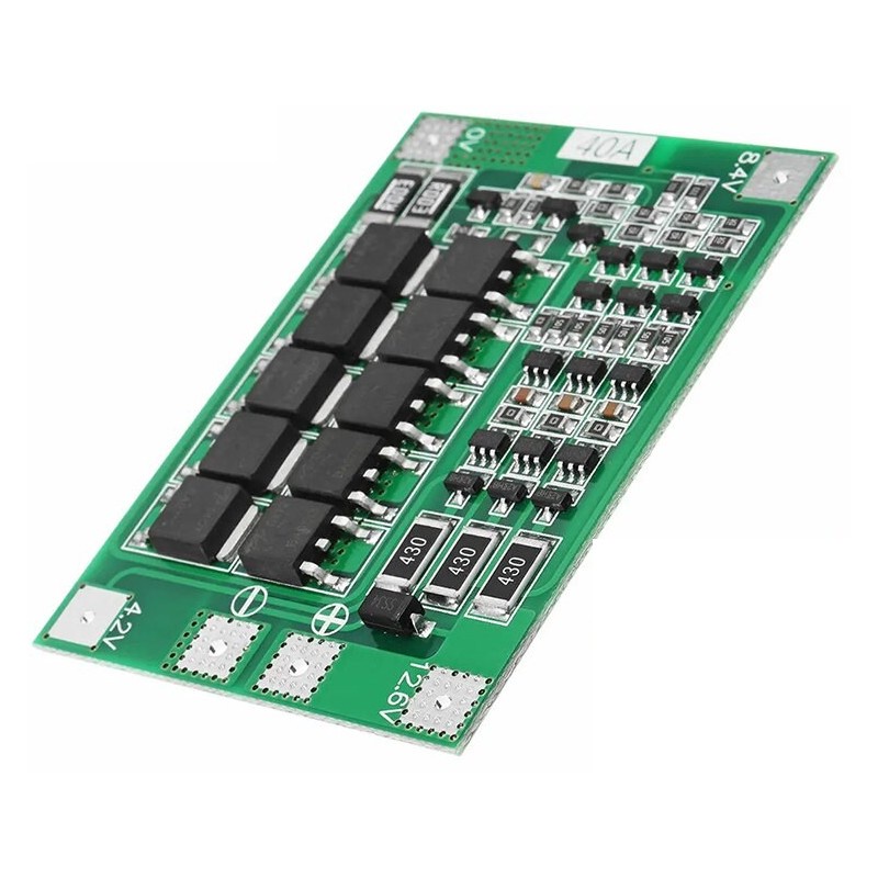 Módulo BMS 3S ou 4S 40A (12.6V ou 16.8V) Com Balanceamento Placa de ...