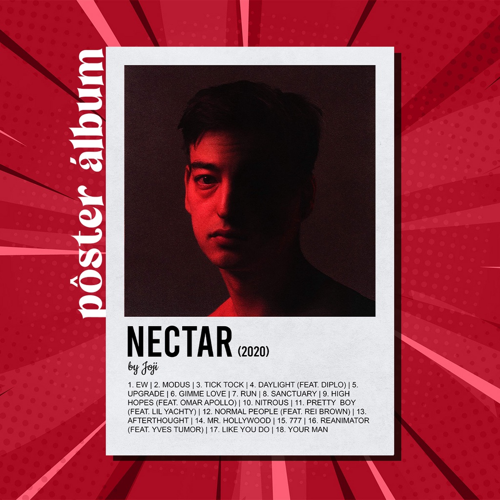 Álbum Pôster Nectar - Joji - Desconto no Preço