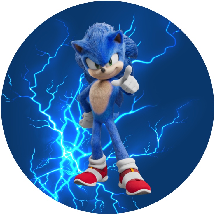 Painel Redondo Sonic 1,5x1,5 Mts Em Tecido Com Elástico | Shopee Brasil