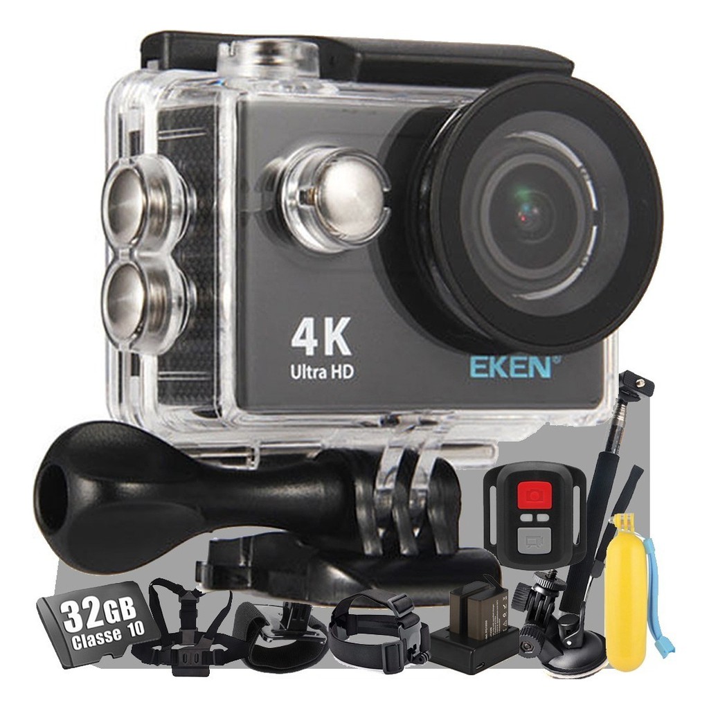 Câmera Filmadora Eken H9r 4k Wi-fi Fullhd Aventura + Brindes | Shopee ...