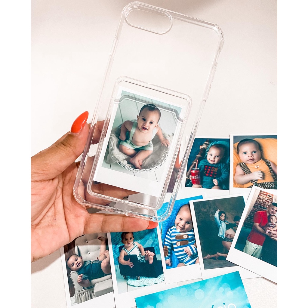 Case capa capinha + 11 fotos polaroid para decorar iPhone | Shopee Brasil