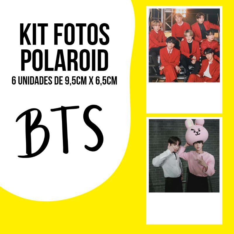 Kit Fotos Polaroid BTS K-pop 6 Unidades | Shopee Brasil
