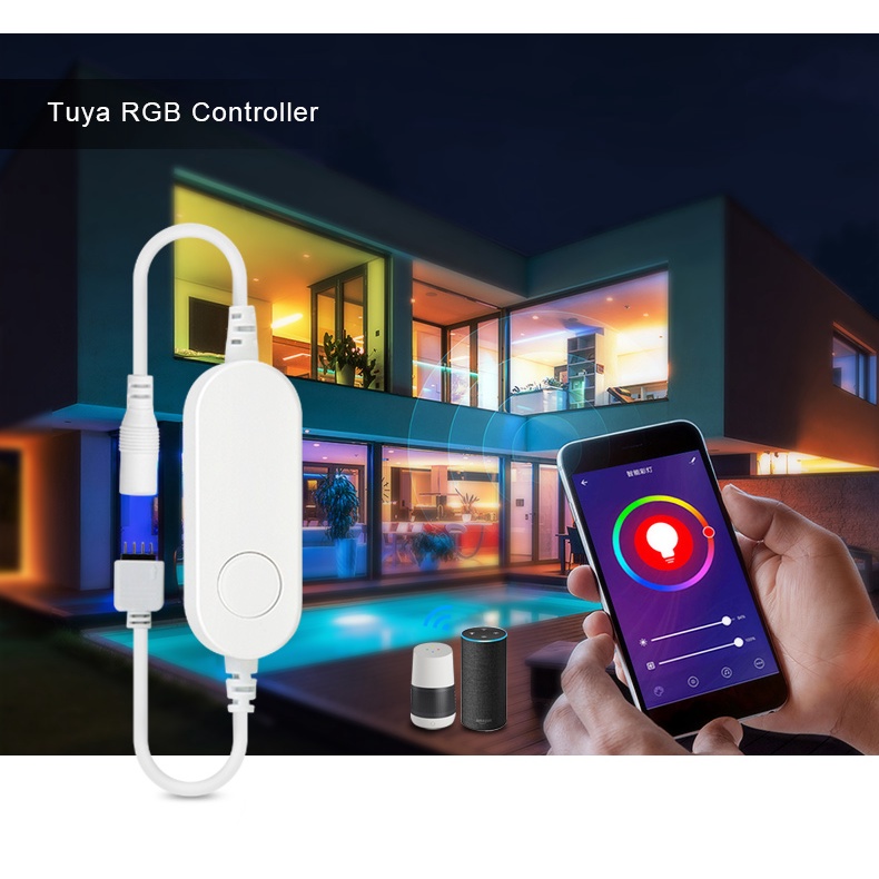 Controlador Fita de Led RGB 12v wifi Tuya Alexa | Shopee Brasil