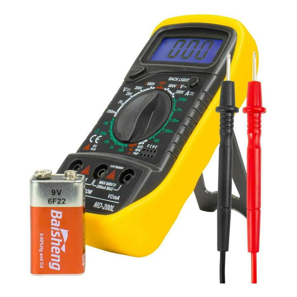 Multimetro Digital Portatil Profissional Multi teste Tela LCD Com ...