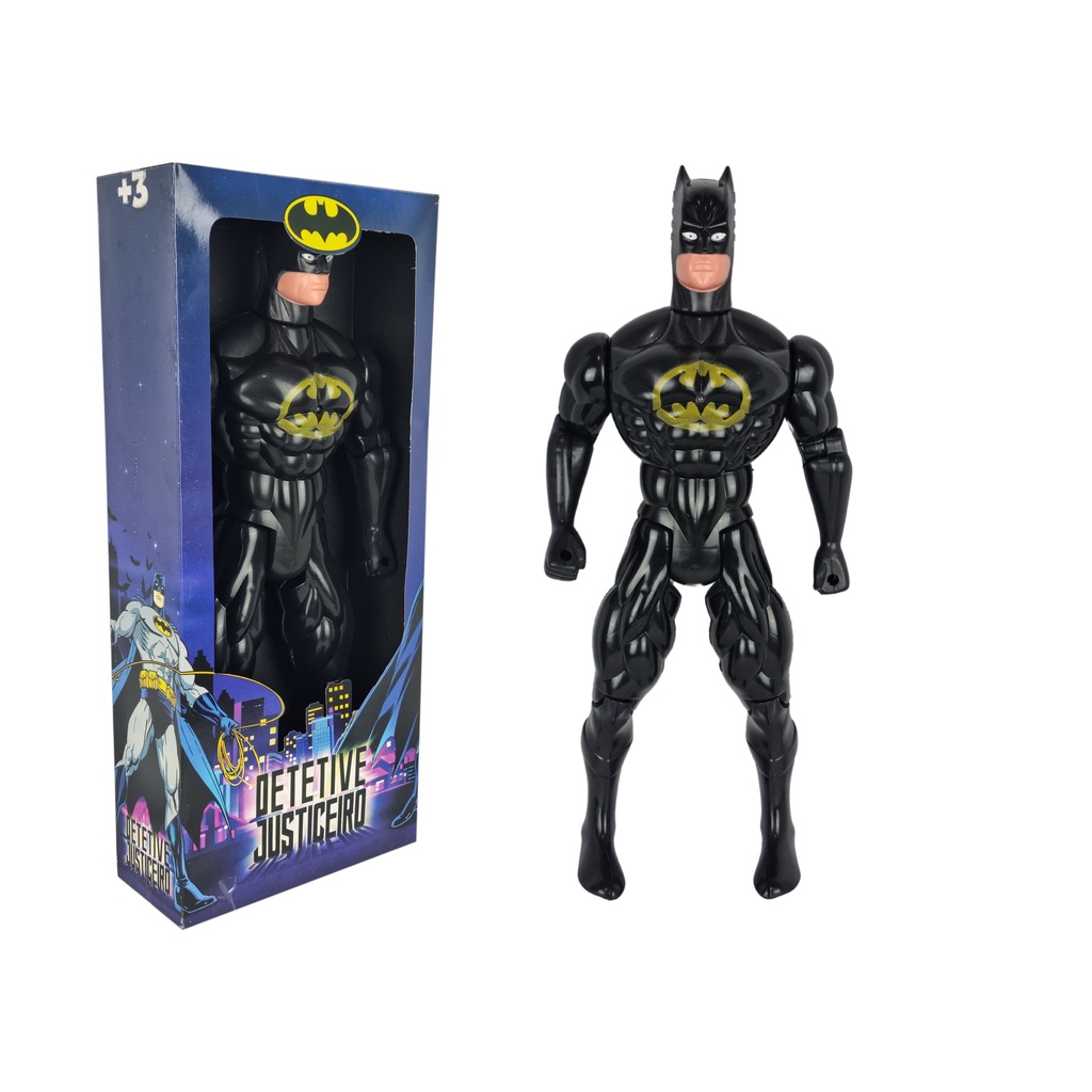 Boneco Batman Grande Articulado 40cm Liga Da Justiça Com Luz | Shopee ...