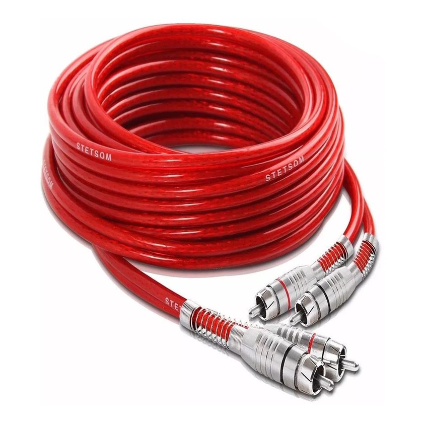 Cabo Rca Som Carro 5 Metros 5m Blindado Stetsom Prata 4mm | Shopee Brasil