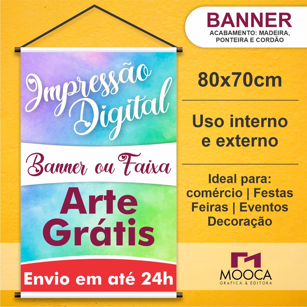 Banner Personalizado 80x70cm Arte Inclusa | Shopee Brasil