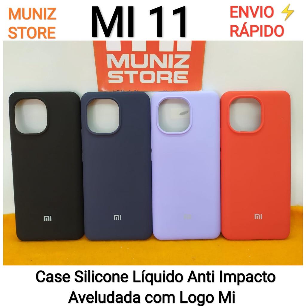 Capa Capinha Case MI 11 Normal Silicone Liquido Estilo Original com ...