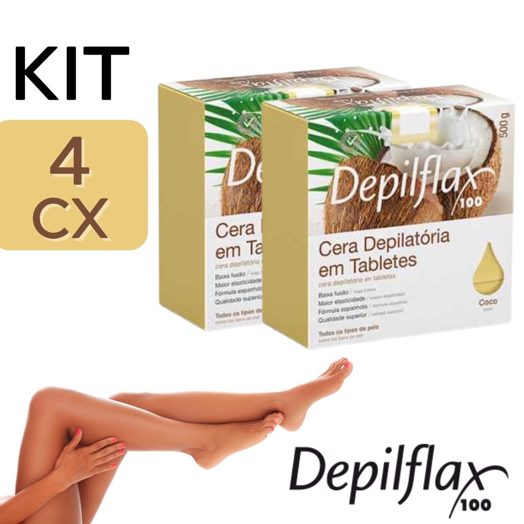 Kit 4 Unidades Cera Quente Elastica Depilatoria Uso Profissional ...