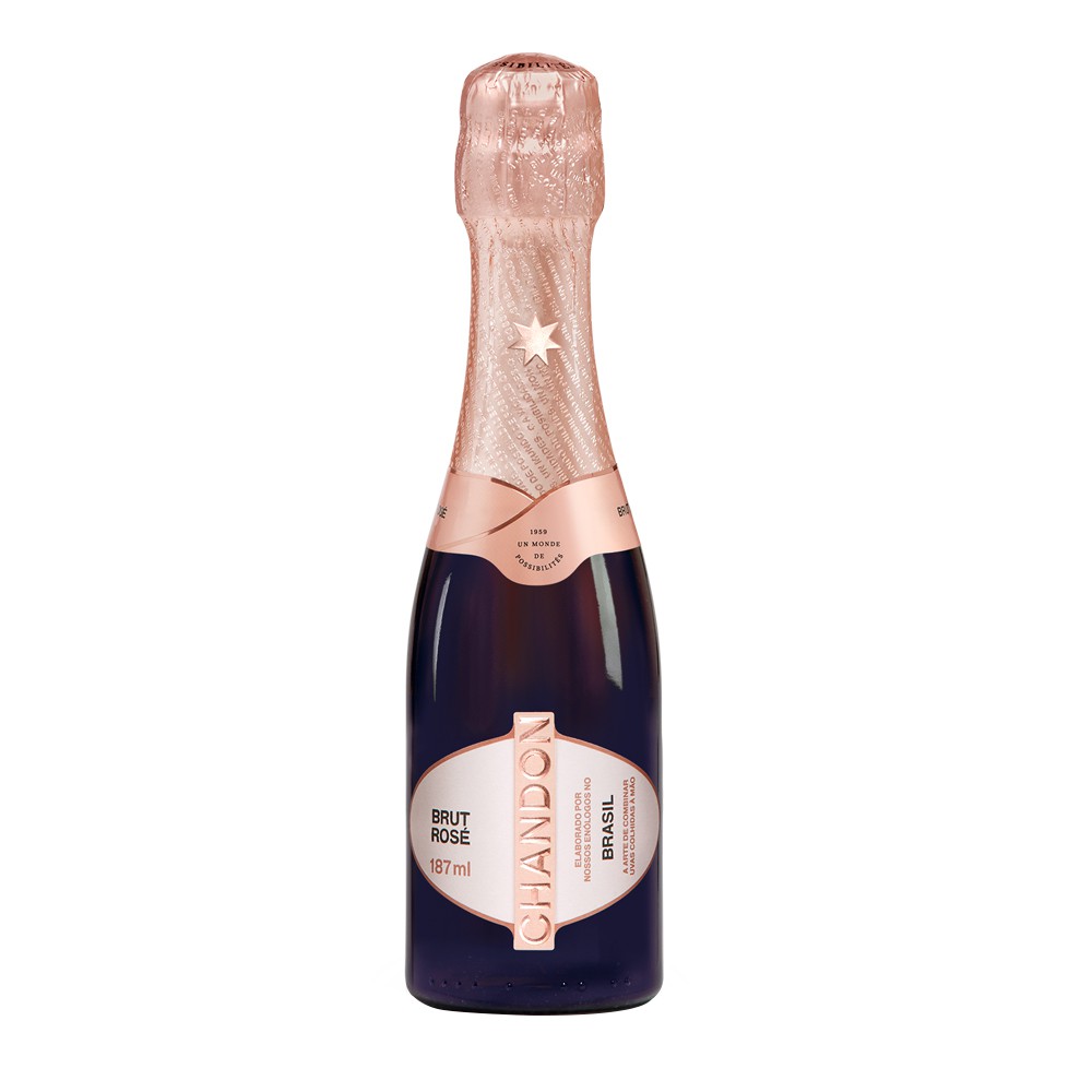 Mini Espumante Chandon Baby Brut Rose 187ml | Shopee Brasil
