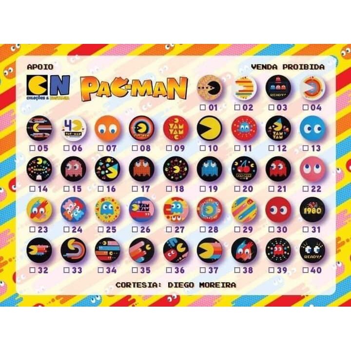 Tazos Diversos da Coleção Pac-Man Elma Chips 2020 - Lacrados | Shopee ...