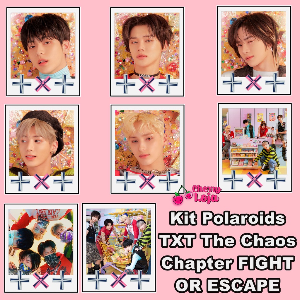 TXT -The Chaos Chapter Fight or scape polaroids grande | Shopee Brasil