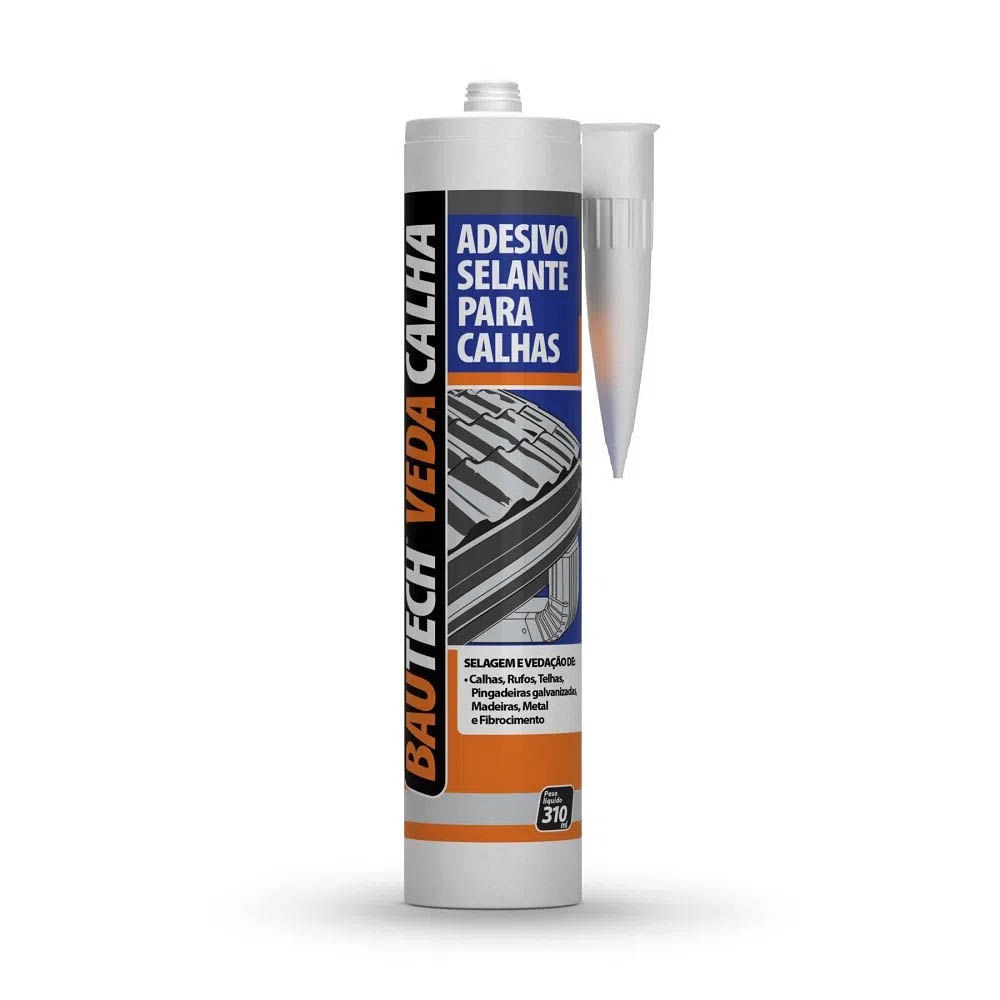 Adesivo Selante Veda Calha Cinza 310ml- BAUTECH - PU DE CALHAS, COLA ...
