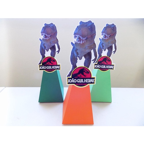 Centro Mesa Jurassic Park Dinossauro Cone 25cm - Kit Com 4un | Shopee Brasil