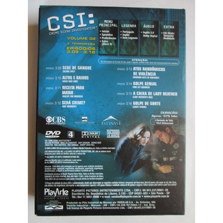 dvd csi crime scene investigation 3a temporada vol 2 (box 3 dvds ...