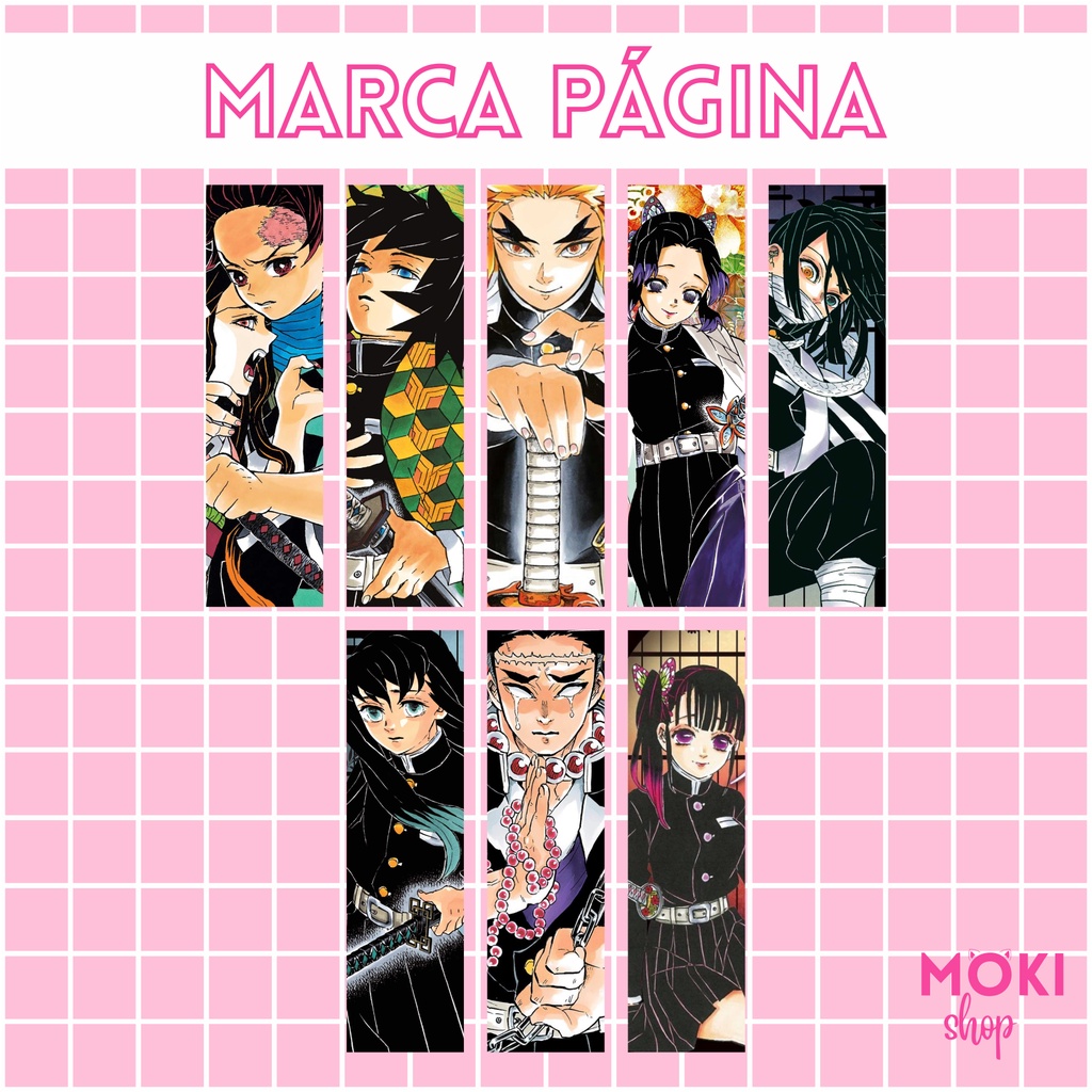 Marca Página Kimetsu no Yaiba Demon Slayer Tanjiro Nezuko Tomioka Giyuu ...