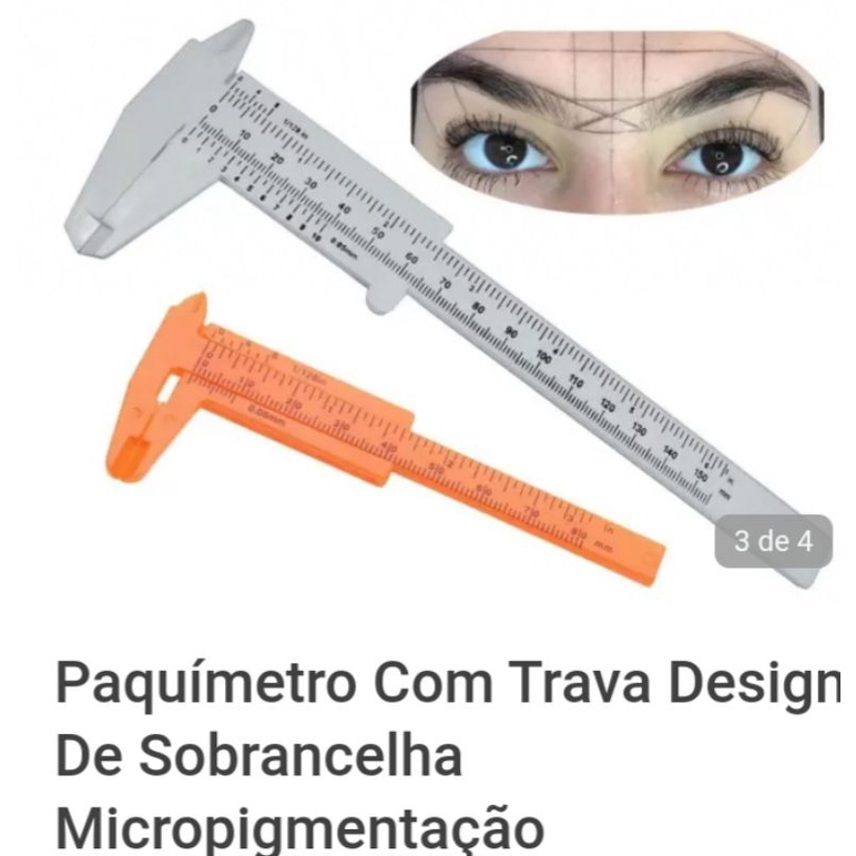 Paquímetro Com Trava Design De Sobrancelha Micropigmentação Shopee Brasil
