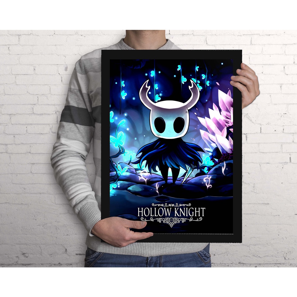 Quadro Hollow Knight A3 Com Acrílico Na Frente Tamanho 45 5 X 33 Cm