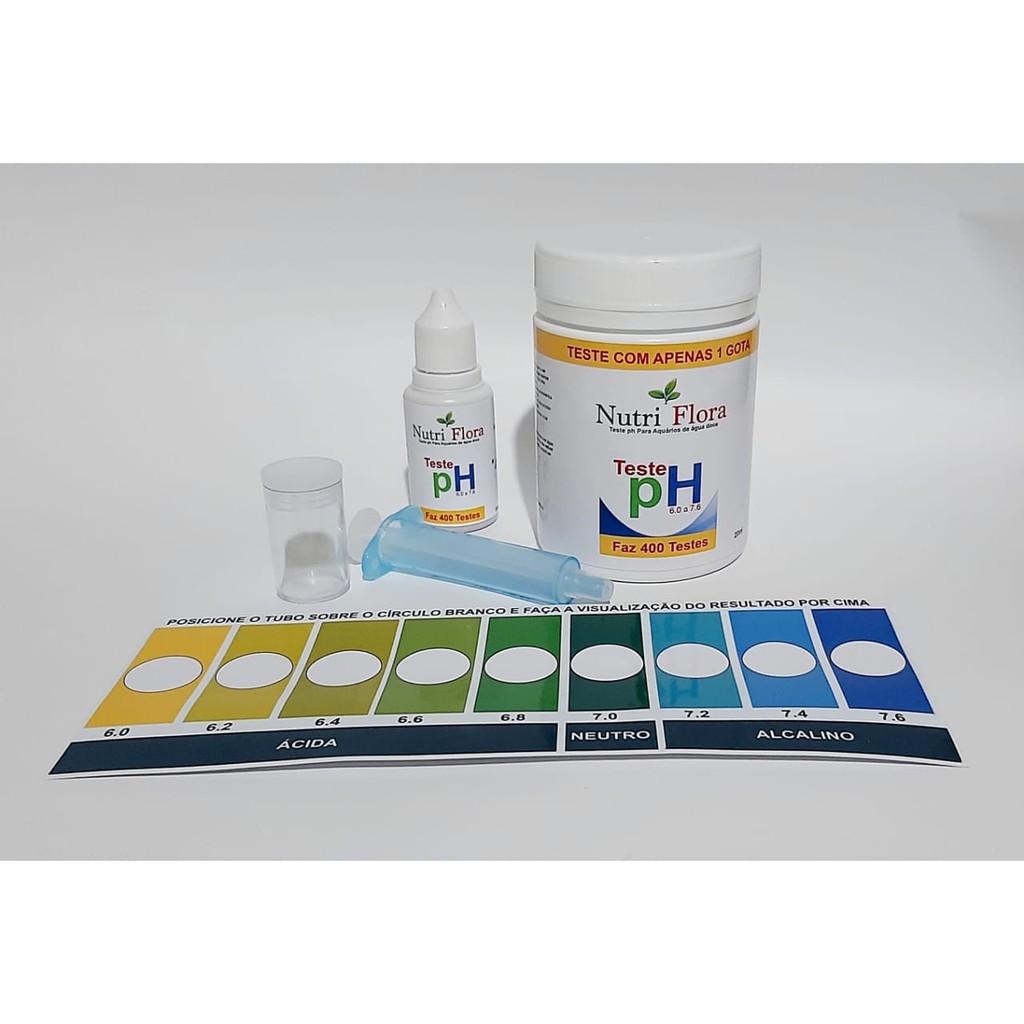 Teste De Ph Nutri Flora - Faz 400 Testes De Qualidade | Shopee Brasil