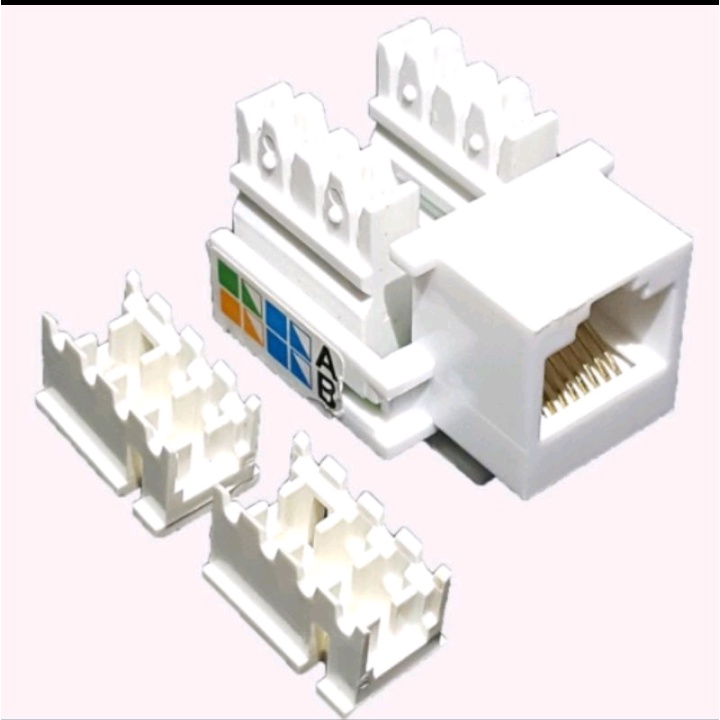 Conector Femea Rj45 Keystone Cat 5e Branco Tomada 8 Vias - PIER ...