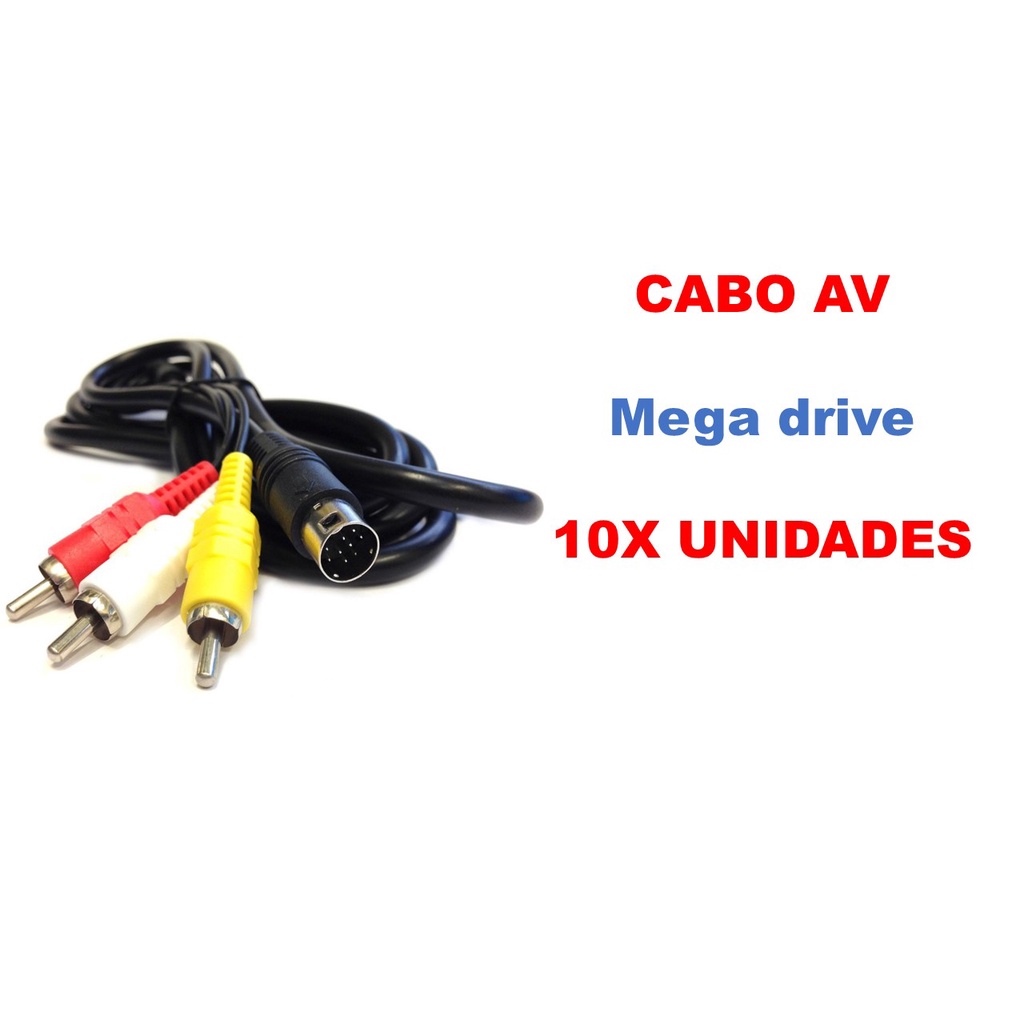 Kit 10 cabos av mega drive | Shopee Brasil