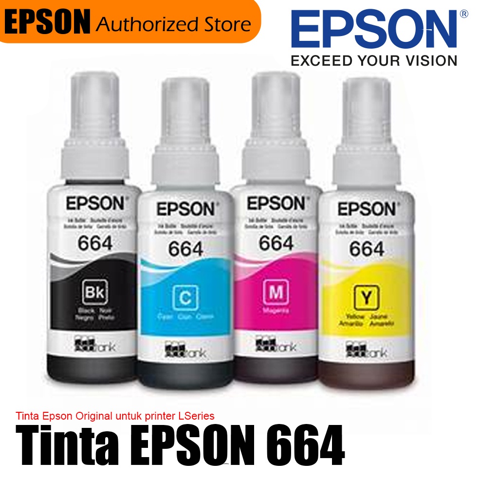 Kit COM 4 TINTA T664 Original Epson Lacrado NOVO Validade 2024 ( PARA ...