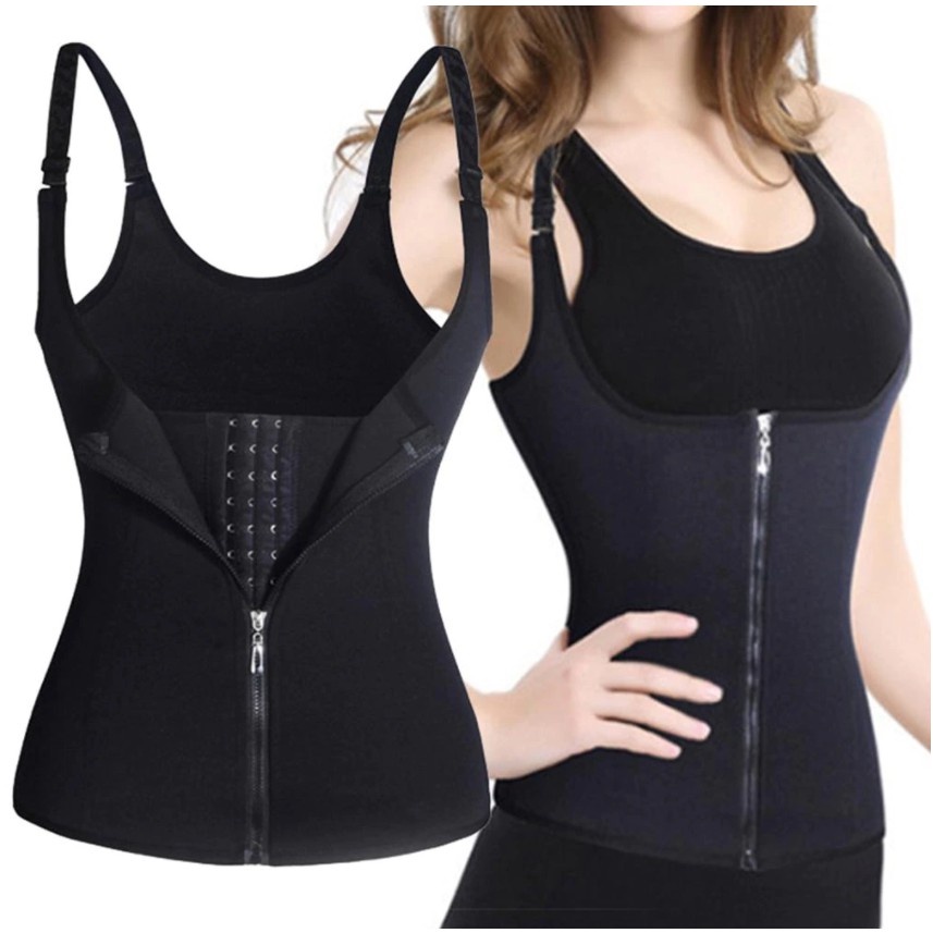 Cinta Modeladora Colete Abdominal Feminina Duplo Ajuste | Shopee Brasil