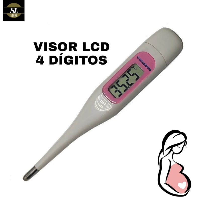 Termômetro Basal Centesimal 4 Dígitos Fertilidade Ovulação | Shopee Brasil