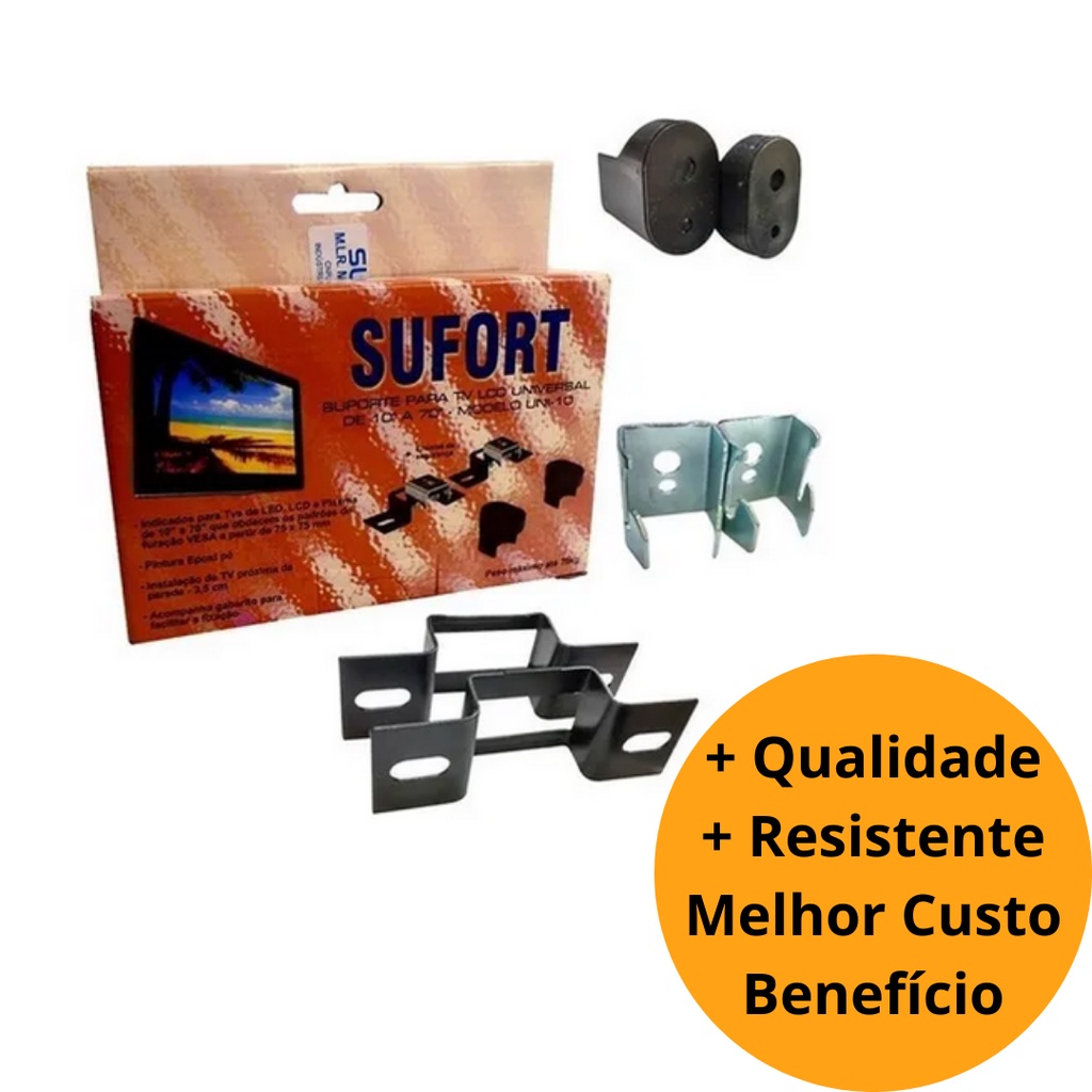 Suporte Tv Monitor fixo Lcd Led Plasma Parede UNIVERSAL 15 20 22 27 29 ...