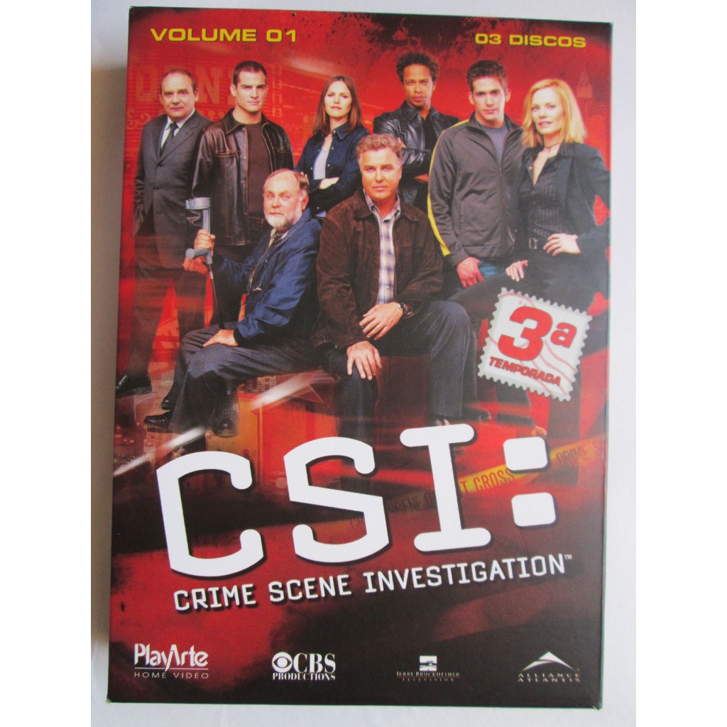 dvd csi crime scene investigation 3a temporada vol 1 (box 3 dvds) | Shopee Brasil
