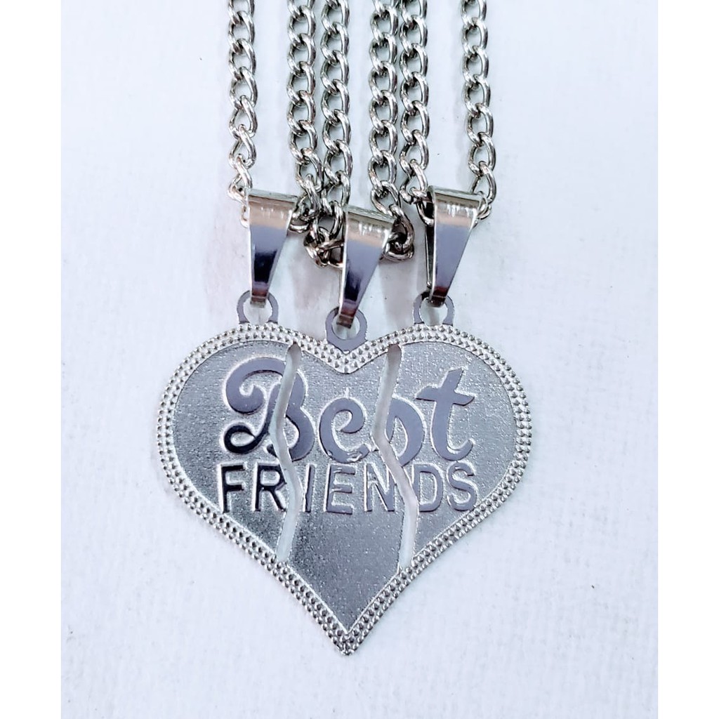 Colar Best Friends 3 Colares Amizade Eterna Amigos Aço Inox | Shopee Brasil
