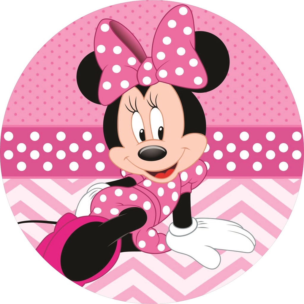 Painel Redondo Minnie Rosa (1) | Shopee Brasil
