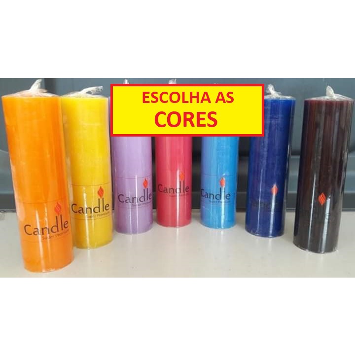 Vela 7 Dias Votiva Colorida 260g Parafina Pura Atacado Escolha a Cor ...