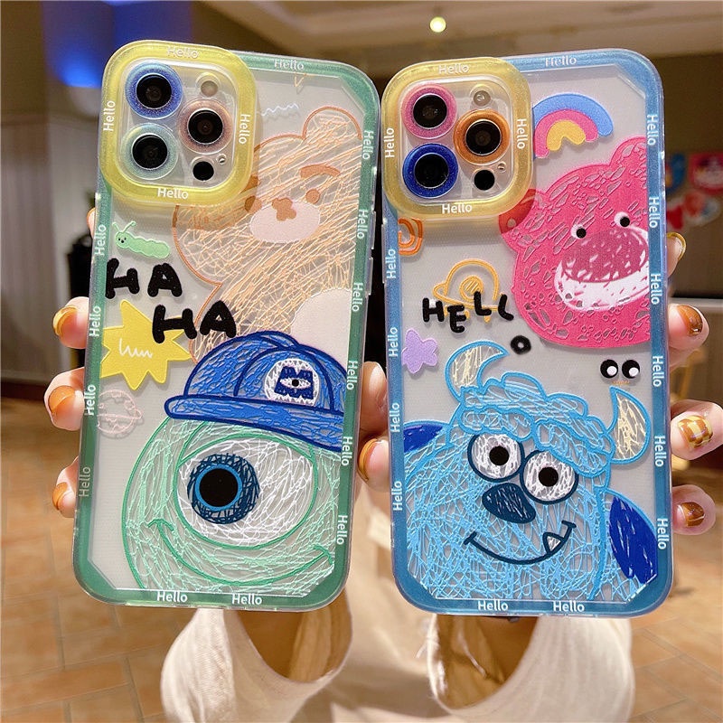 Capa Protetora De Celular Com Desenho De Monstro Grande Para IPhone 12 ...
