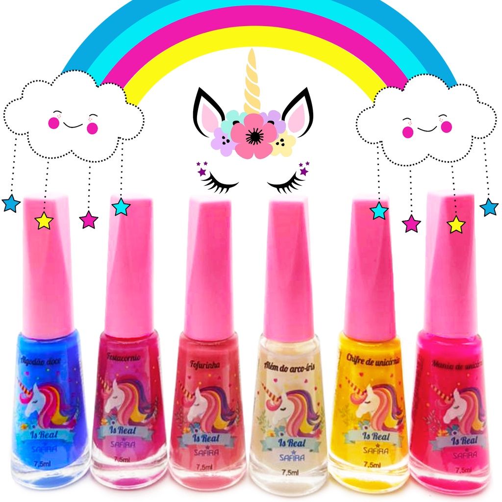Esmalte Criança Meninas Infantil Safira Teen 2 Unidades dia das ...