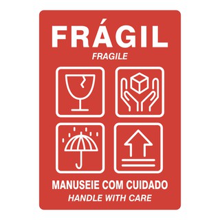 40 etiqueta adesiva fragil , cuidado fragil , quebra facil | Shopee Brasil
