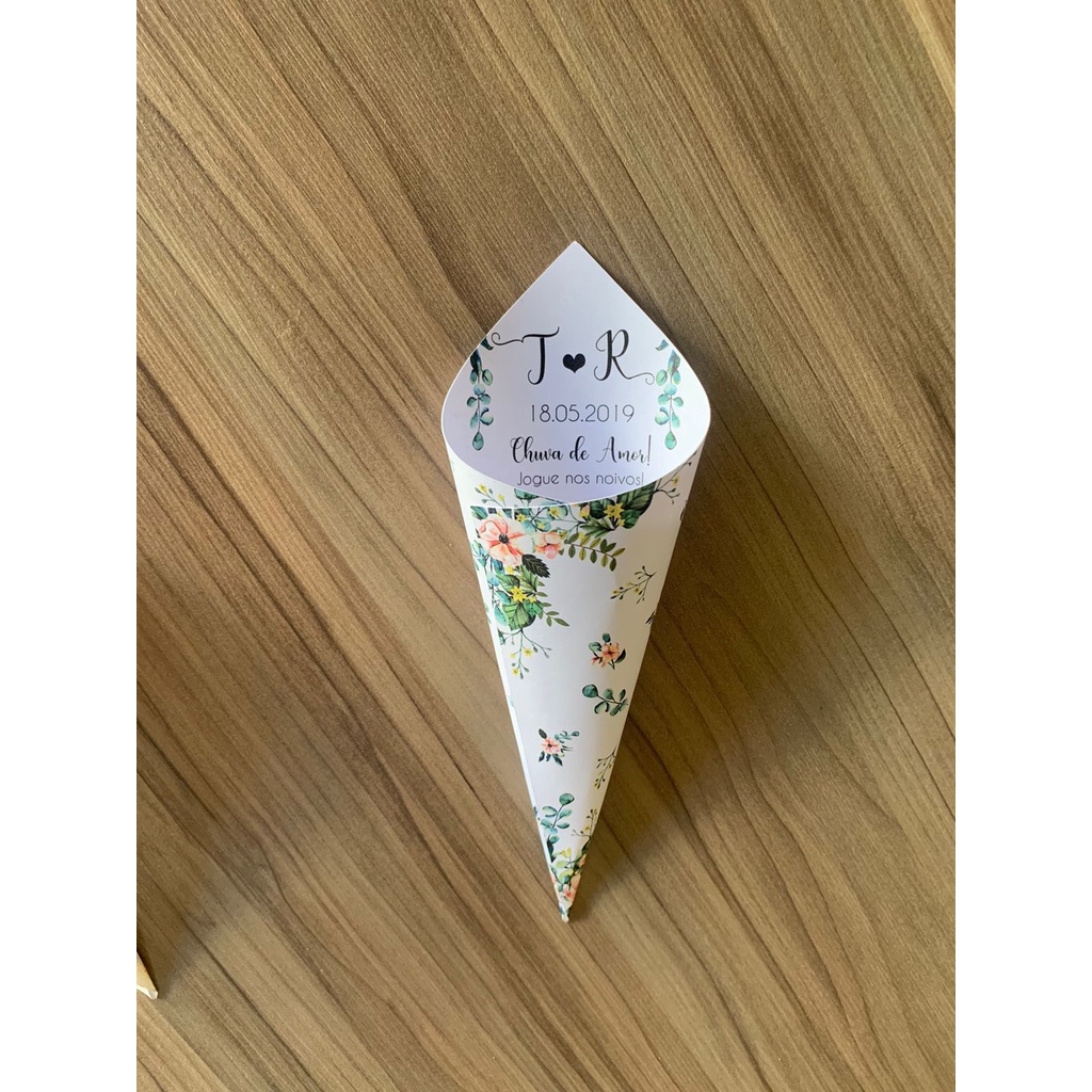 Cone / tubo para arroz, para pétalas de rosa, chuva de amor para casamento | Shopee Brasil