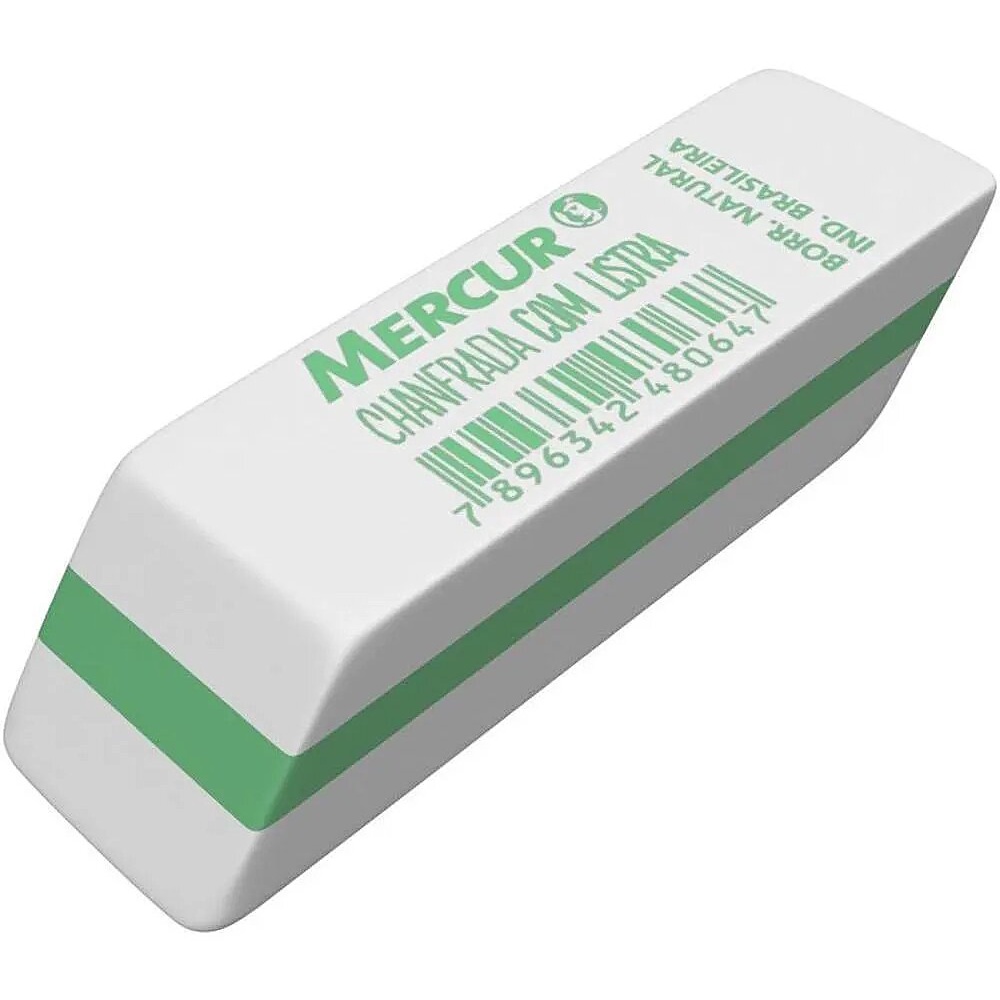 Borracha Chanfrada Com Listra Colorida Mercur Unidade | Shopee Brasil