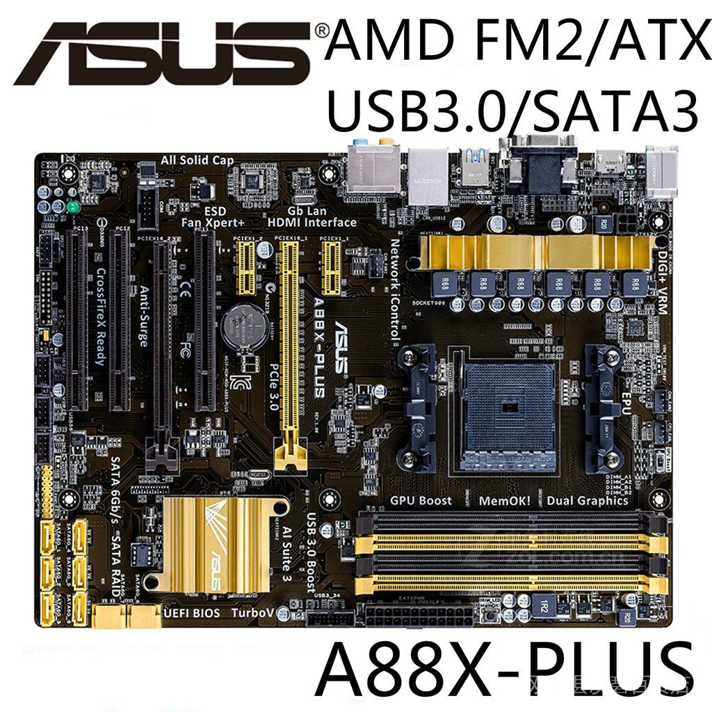Placa Mãe De Mesa Asus A58m-E/K DDR3 FM2/FM2 + AMD A58 A68 A55m A55 ...