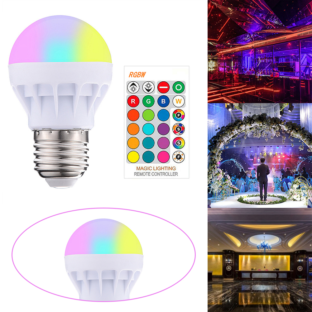 L Claro Led Colorida Com Rgb E27 / E26 / B22 / L Mpda Controle ...