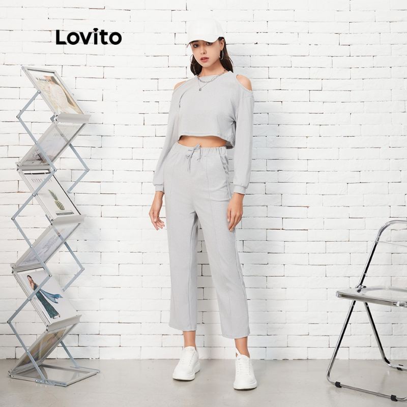 Conjunto Cinza lovito a pronta entrega | Shopee Brasil