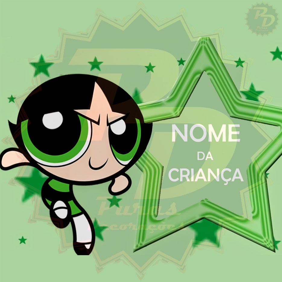 QUADRO DECORATIVOS PERSONALIZADO DA PERSONAGEM DOCINHO SUPER PODEROSAS ...