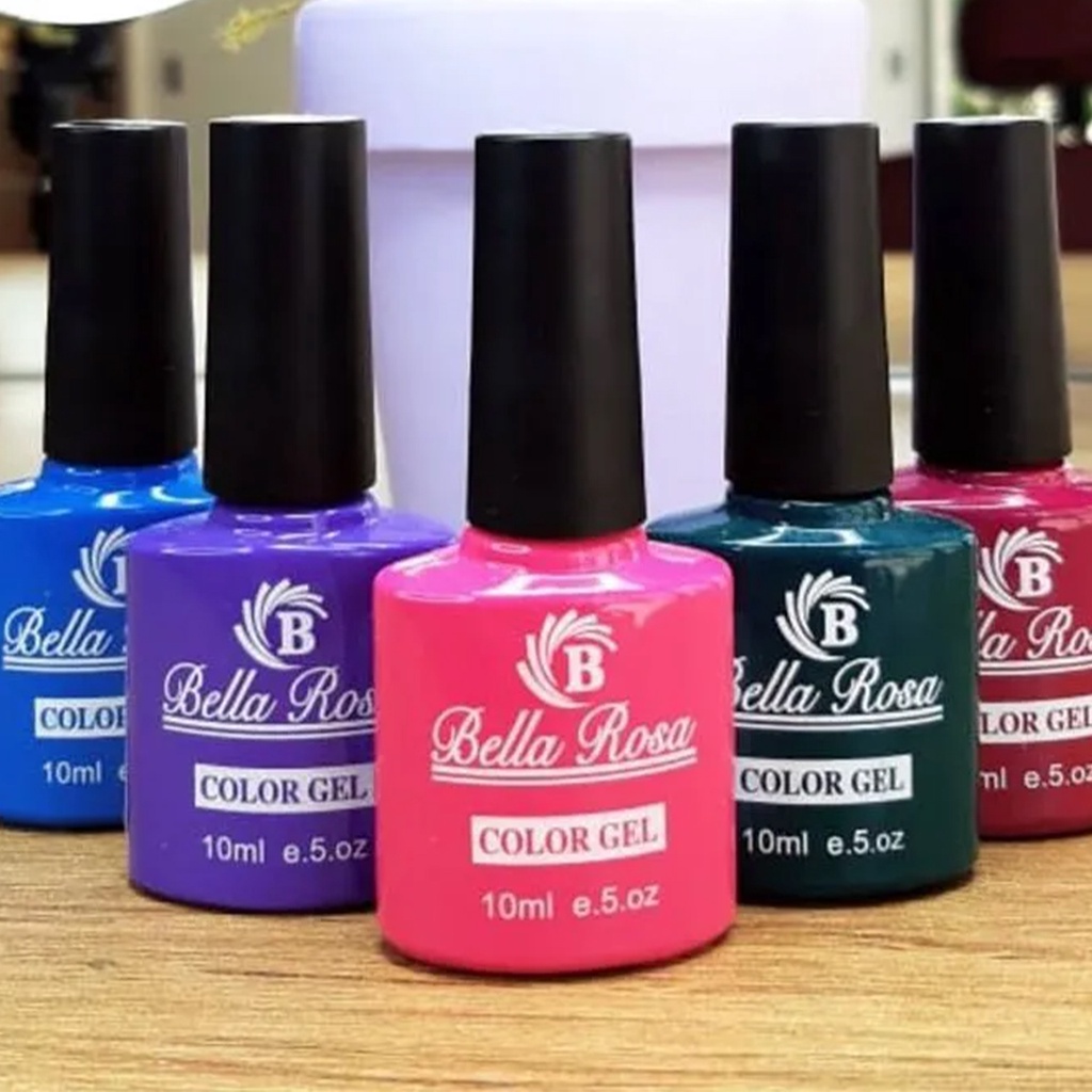Esmaltes em Gel Bella Rosa 10 ml UV/LED Color Gel Cores Sortidas com 6 ...