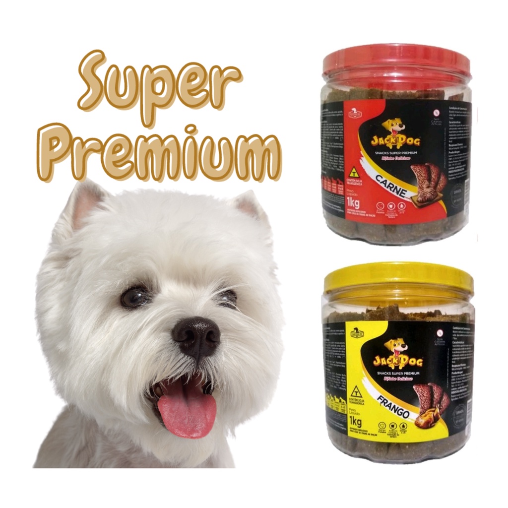 Kit c/ 3 Potes Petisco Cachorro Bifinho Super Premium Jack Dog ...