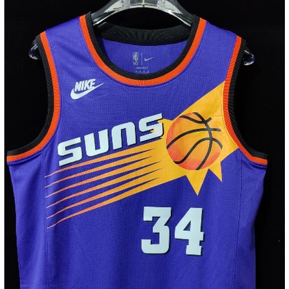 hot pressed 2023 nba Phoenix Suns No. 34 Barkley purple basketball ...