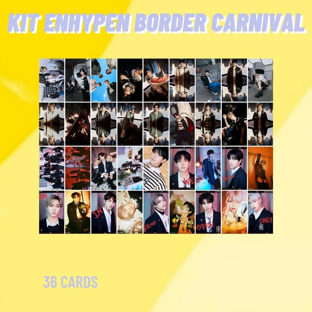 kit ENHYPEN Border Carnival 36 cards Kpop - Escorrega o Preço
