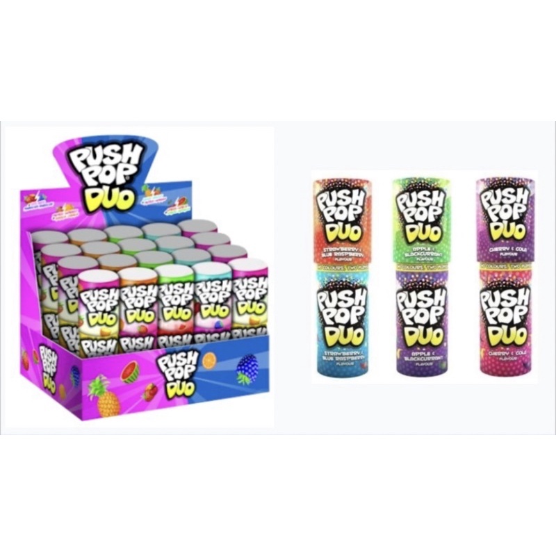 Display Pirulito Push Pop Duo C/20 unids de 15g - 300g | Shopee Brasil
