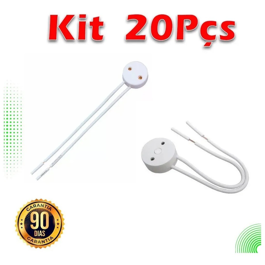 Conector Soquete T8 P/ Lâmpada Fluorescente / Led X50 - Escorrega o Preço