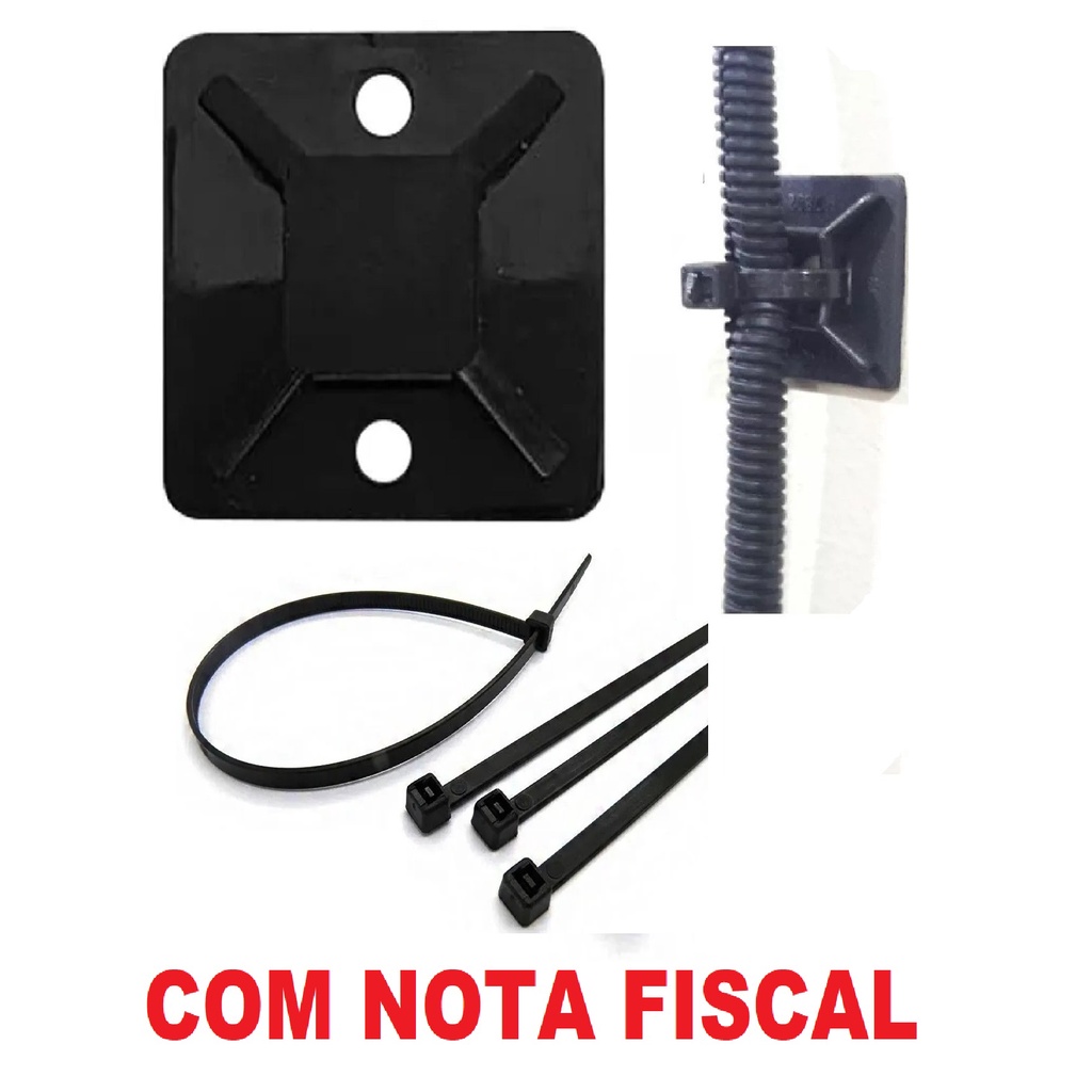 Kit 50 Presilha Colante Fixa Dupla Face Cabo Chicote Fio | Shopee Brasil