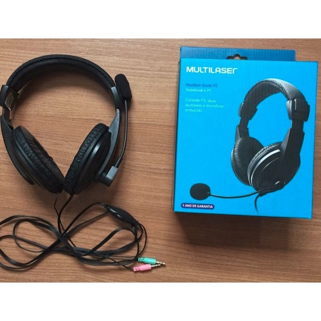 Fone Ouvido Headset Profissional Giant P2 Multilaser | Shopee Brasil